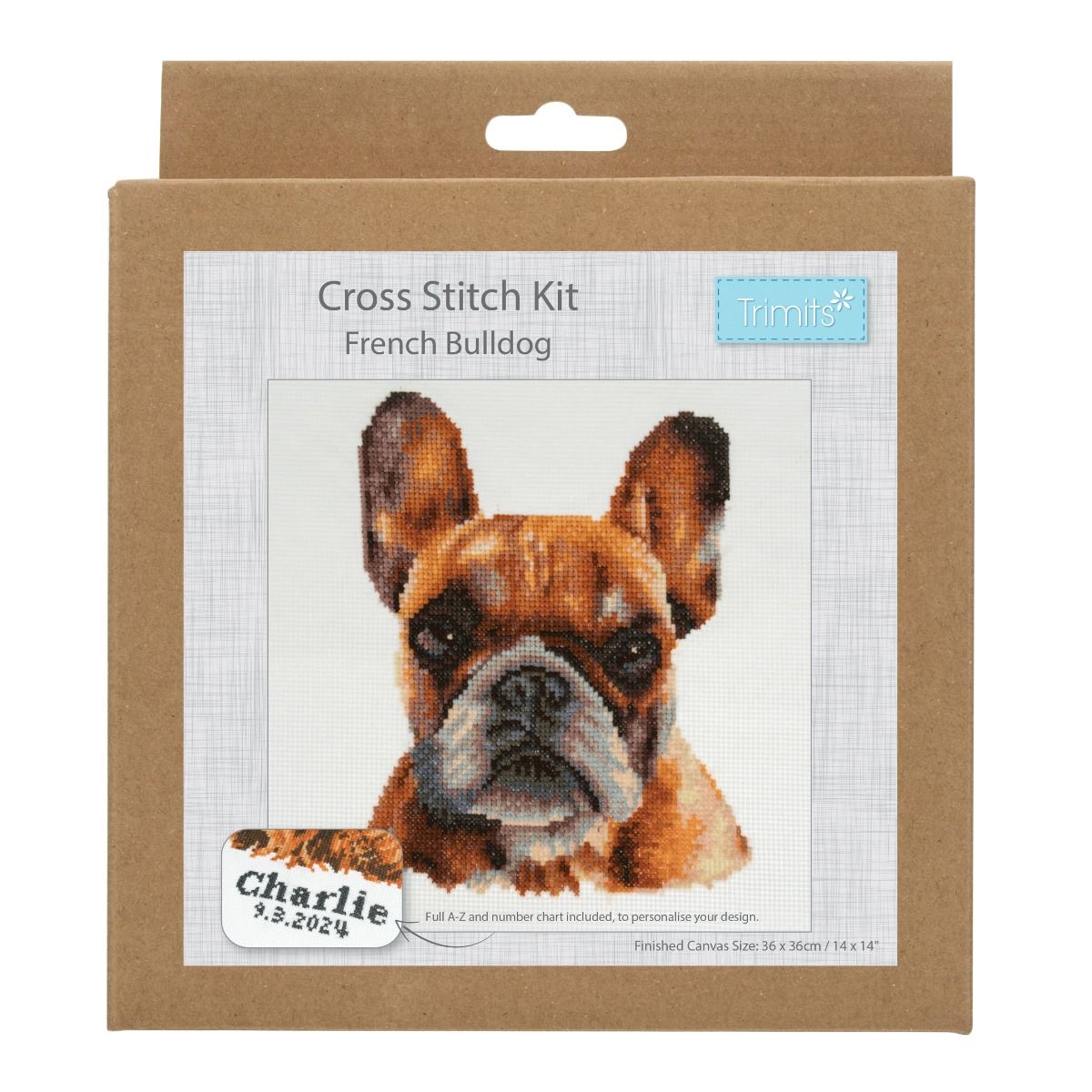 Trimits Cross Stitch French Bulldog Kit | Hobbies