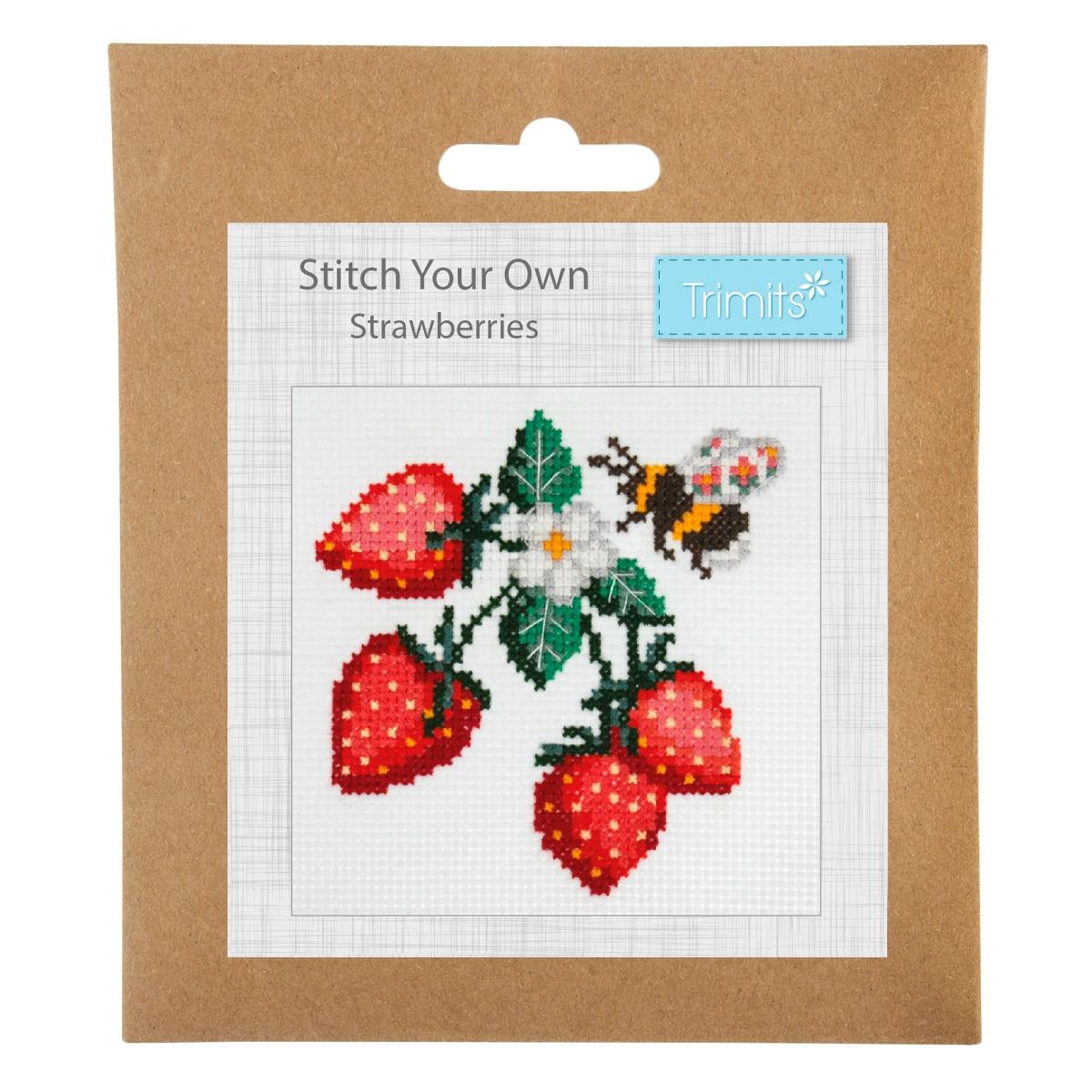 Trimits Strawberry Mini Counted Cross Stitch Kit | Hobbies