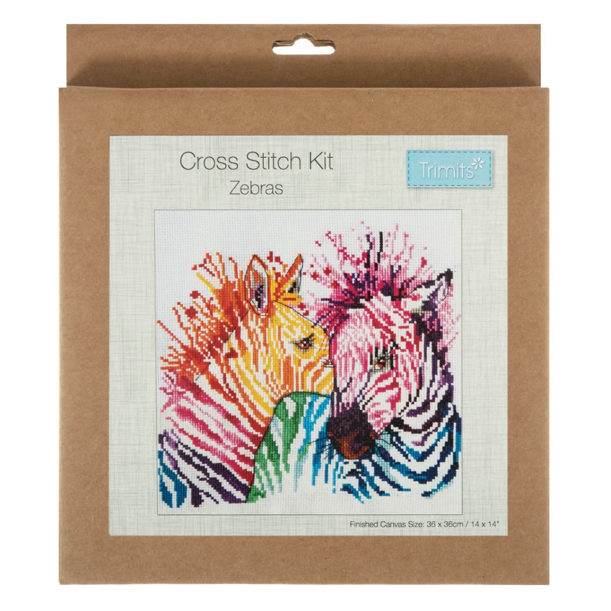 Trimits Zebras Large Counted Cross Stitch Kit | Hobbies