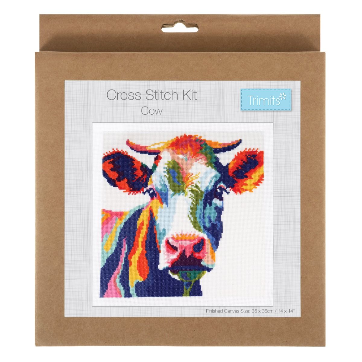 Trimits Cow Large Counted Cross Stitch Kit | Hobbies