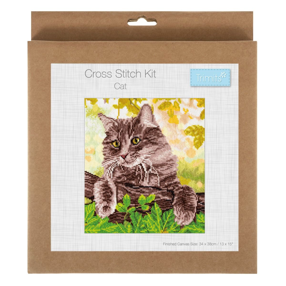 Trimits Cat Large Counted Cross Stitch Kit | Hobbies