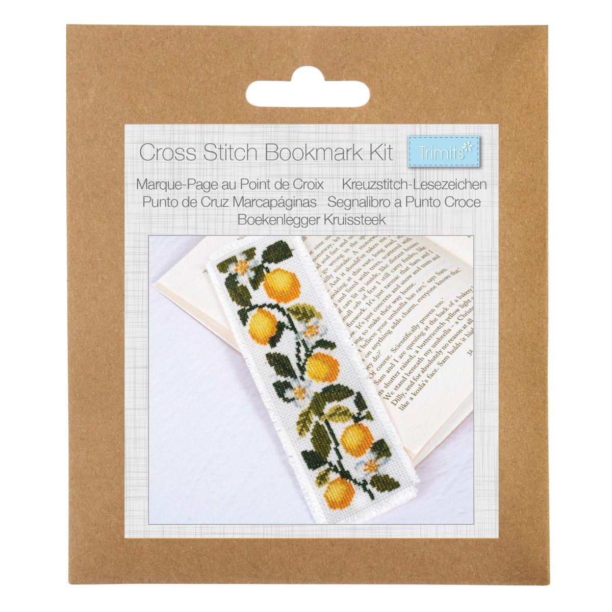 Trimits Lemon Counted Cross Stitch Bookmark Kit | Hobbies