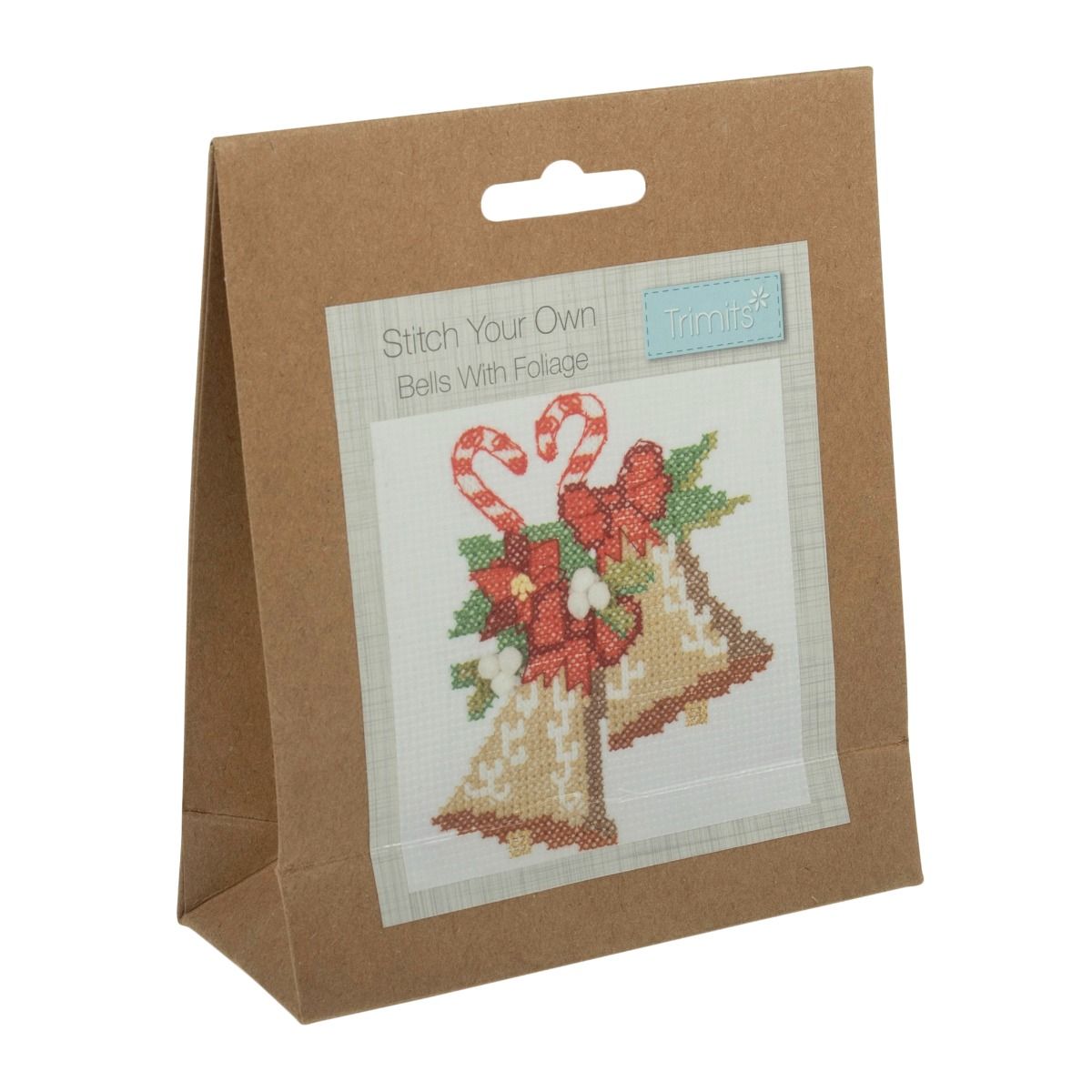 Trimits Bells with Foliage Mini Counted Cross Stitch Kit | Hobbies