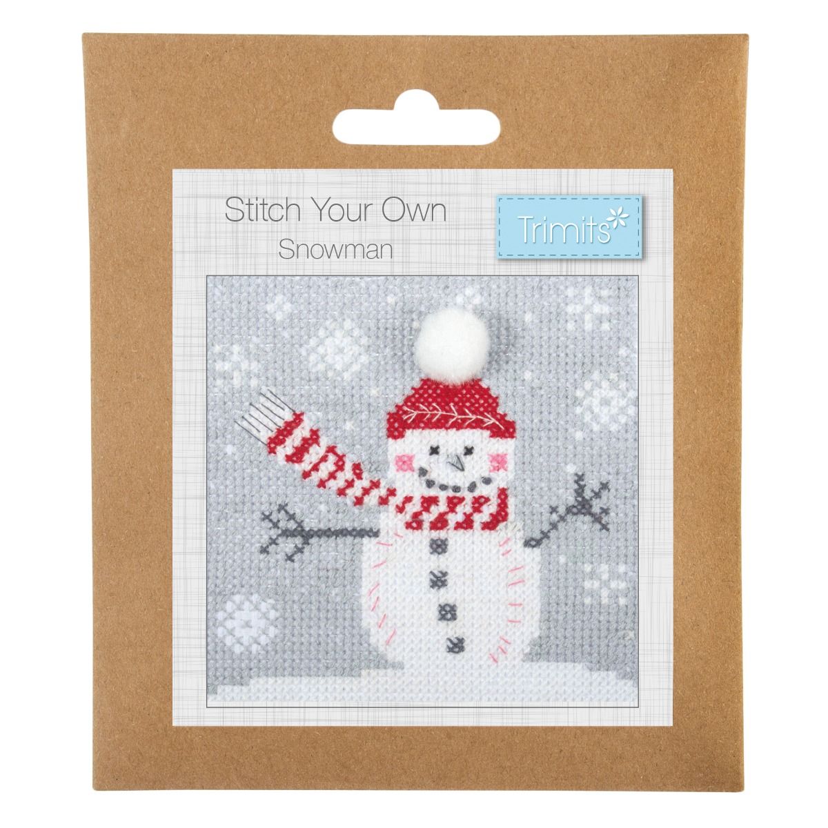 Trimits Snowman Mini Counted Cross Stitch Kit | Hobbies