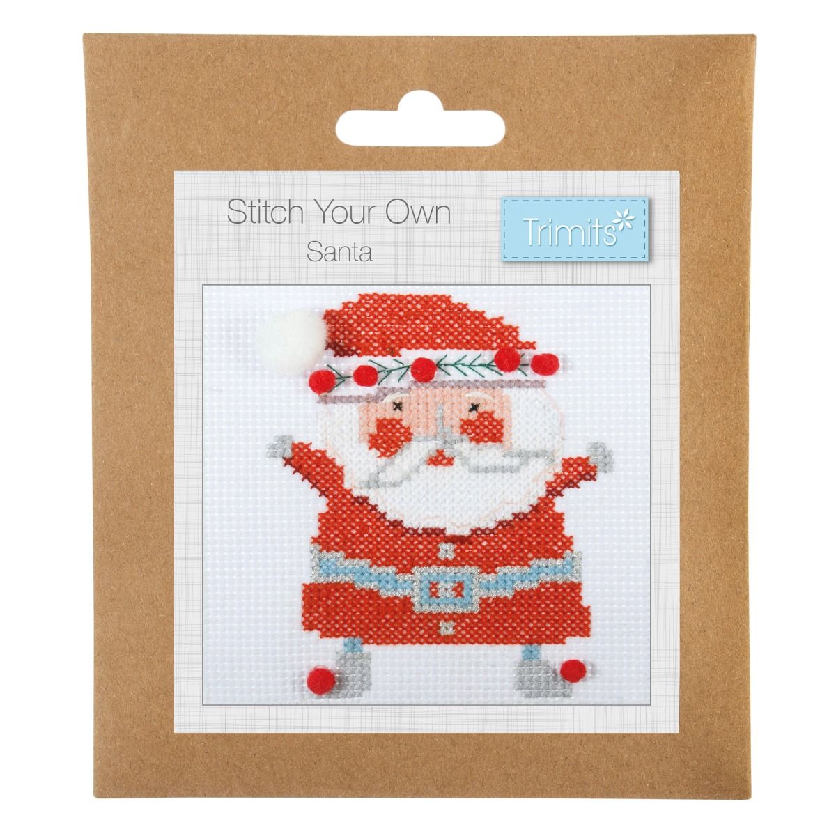 Trimits Santa Mini Counted Cross Stitch Kit | Hobbies