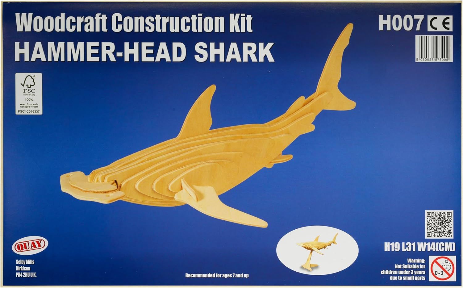 Quay Wooden Hammerhead Shark Kit | Hobbies