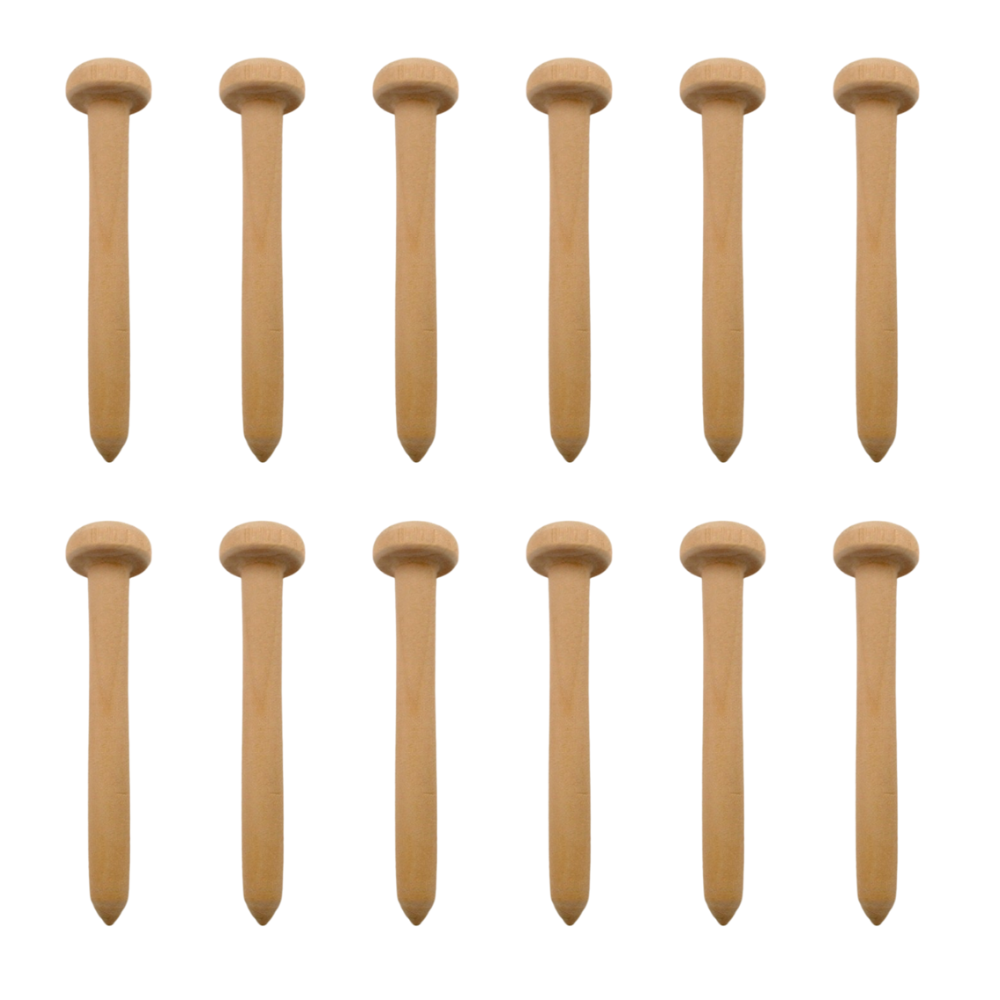 12 x Wooden Axle Pegs | Hobbies