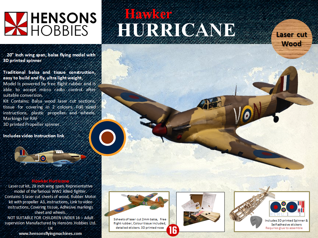 Hensons Hawker Hurricane Model Kit | Hobbies