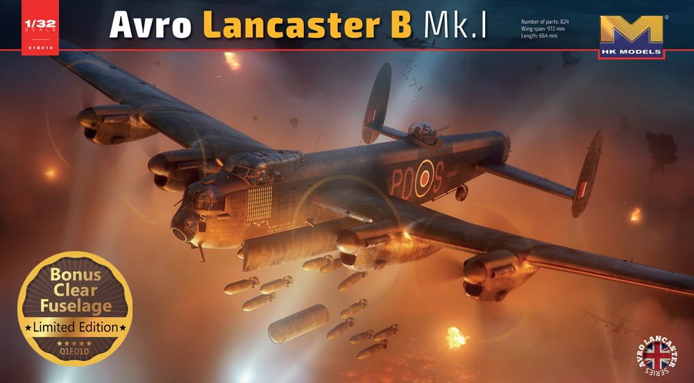 HK Models Avro Lancaster B Mk1 1 32nd Scale Plastic Model Kit Limited ...