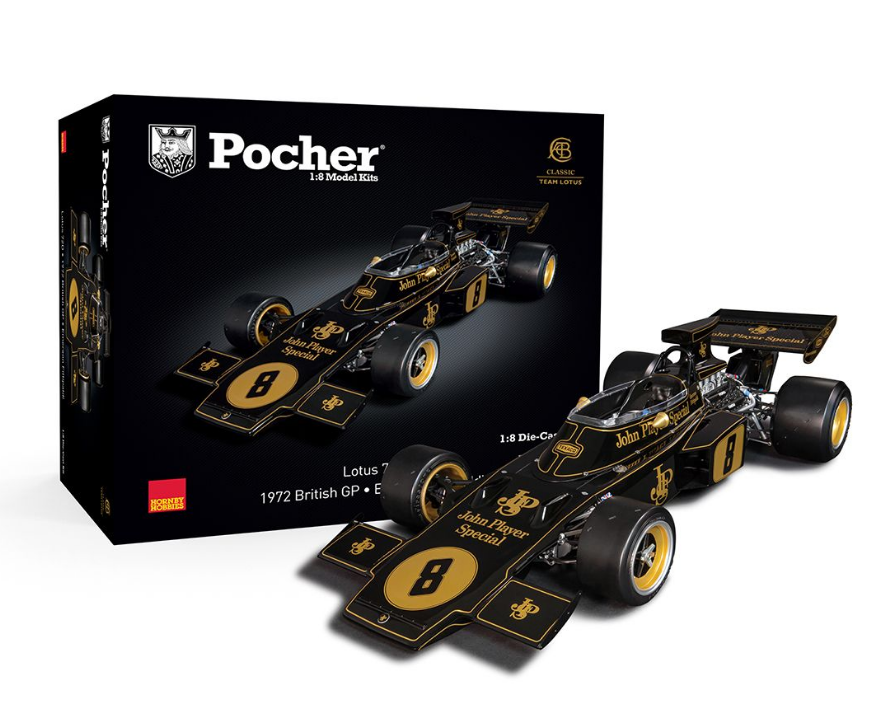 Pocher 1/8 Scale Emerson Fittipaldi Lotus 72D 1972 British GP Model Kit ...
