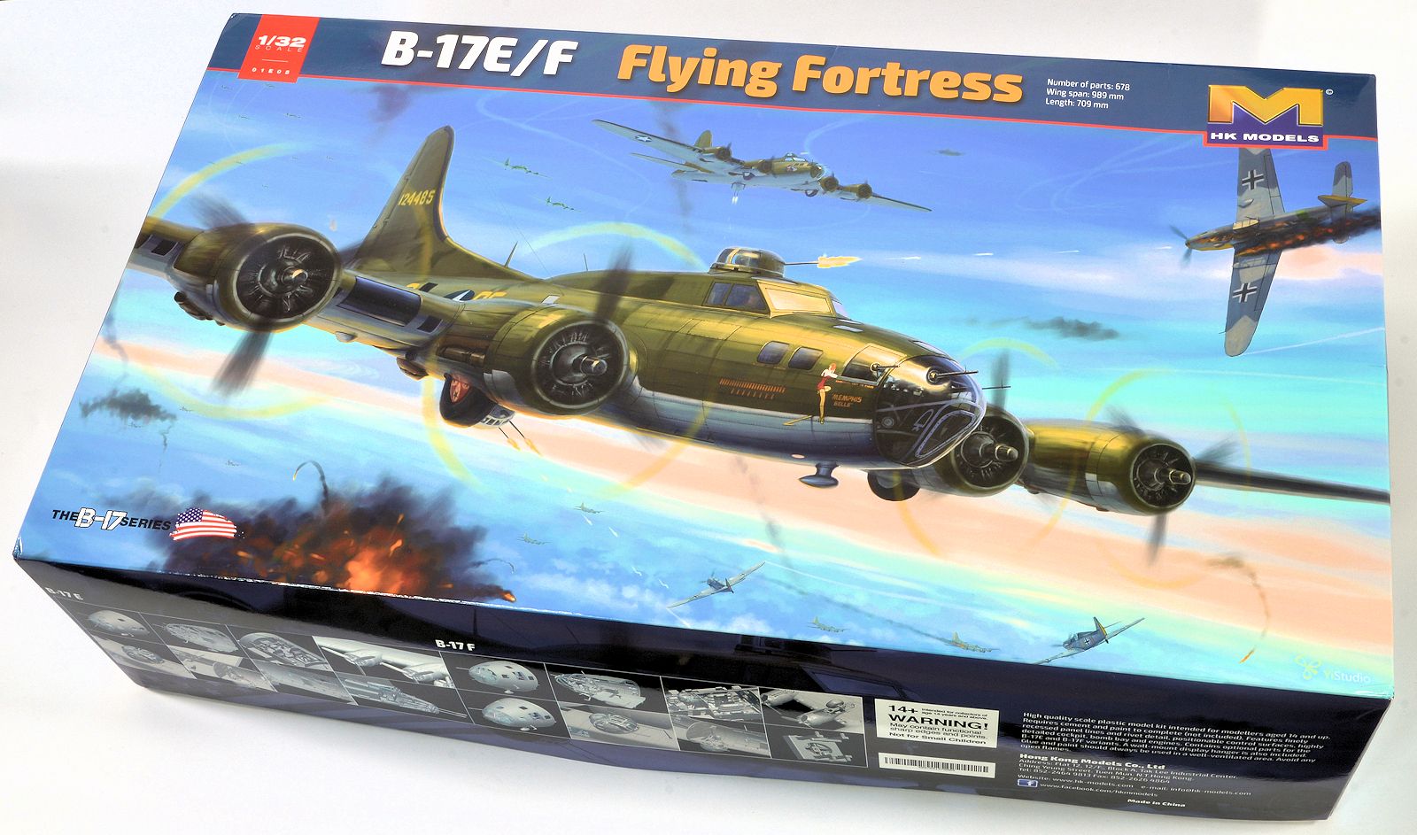 HK Models 1/32 Scale B-17E/F Flying Fortress Plastic Model Kit | Hobbies