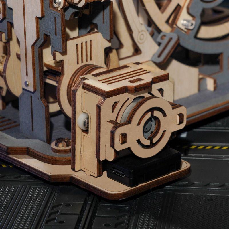 ROKR Marble Space Port Marble Run Wooden Model Kit | Hobbies