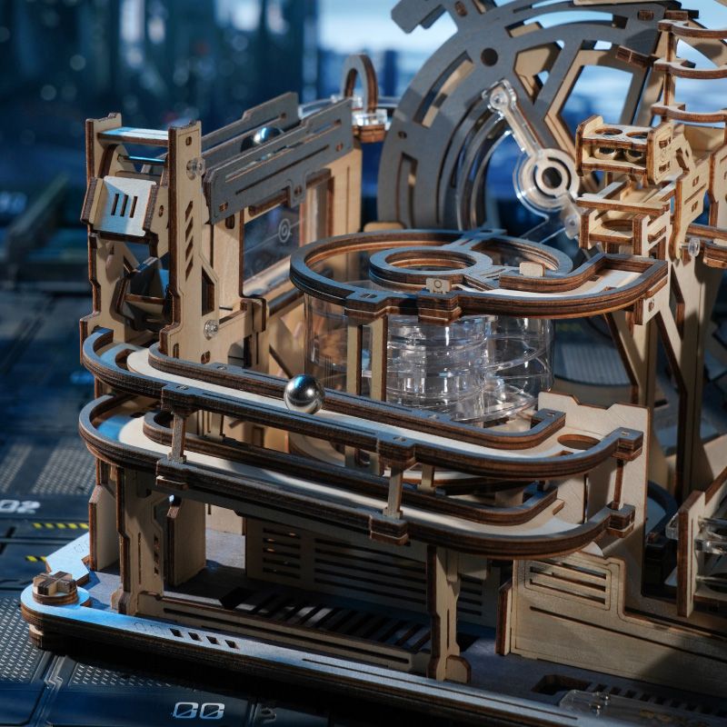 ROKR Marble Space Port Marble Run Wooden Model Kit | Hobbies