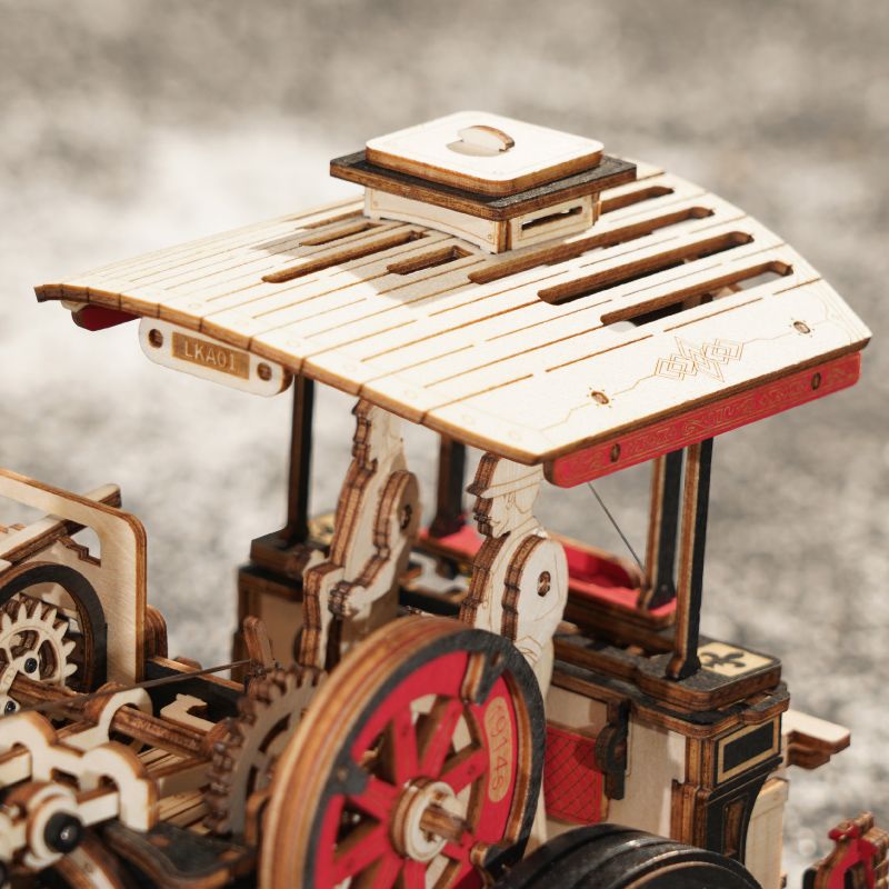 ROKR Steam Engine Wooden Model Kit | Hobbies