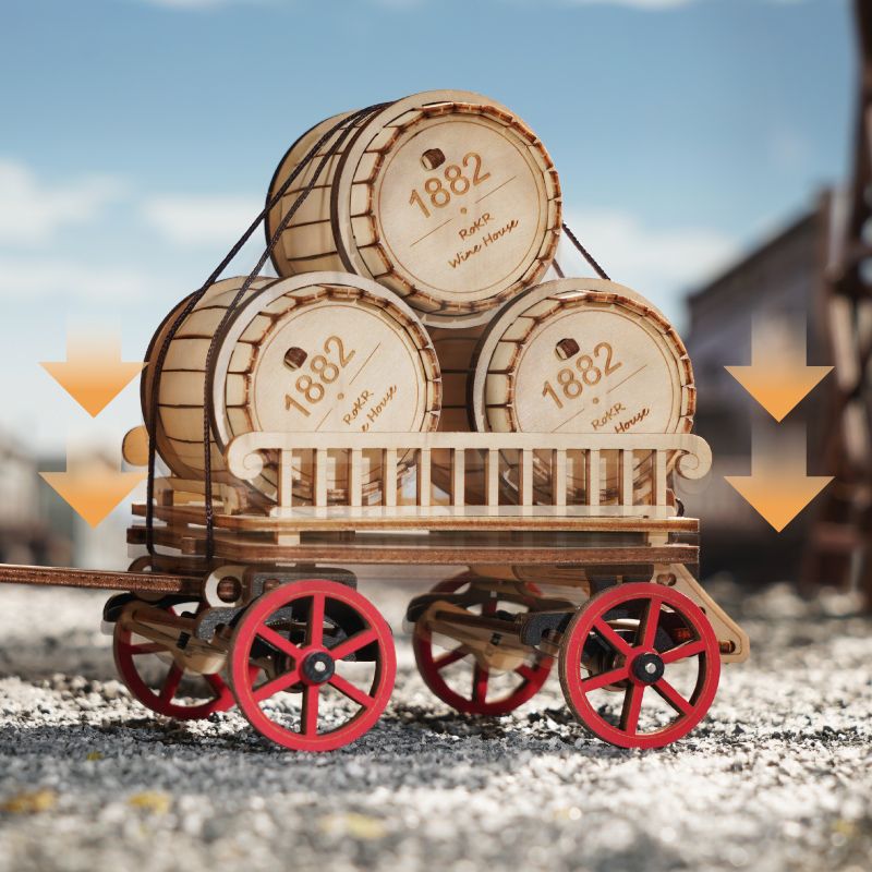 ROKR Steam Engine Wooden Model Kit | Hobbies