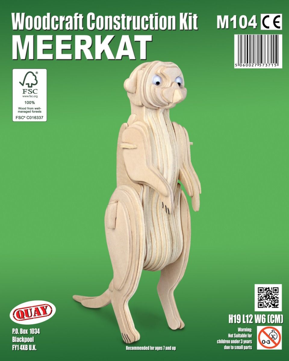 Quay Meerkat Wooden Model Kit | Hobbies