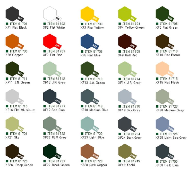 Tamiya Acrylic Flat Paints (10ml) | Hobbies