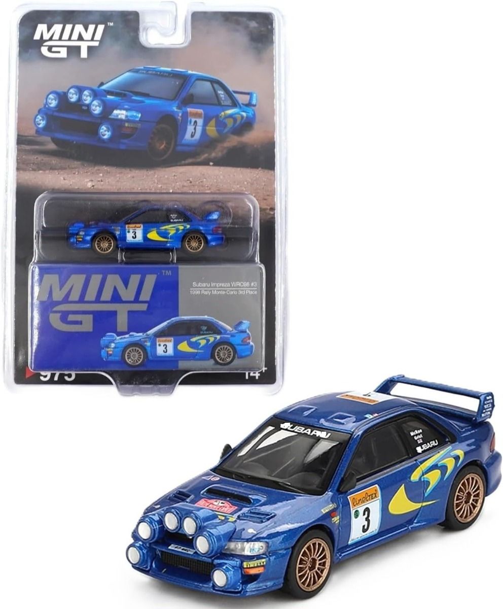 Mini GT 1/64 Scale Subaru Impreza WRC98 1998 Rally Monte Carlo 3rd ...