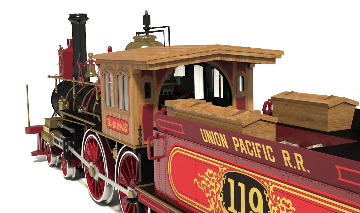 Occre Rogers 119 Wild West Locomotive 1:32 Scale Model Train Kit 54008 ...