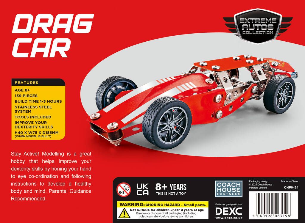 Drag Car Metal Construction Set | Hobbies