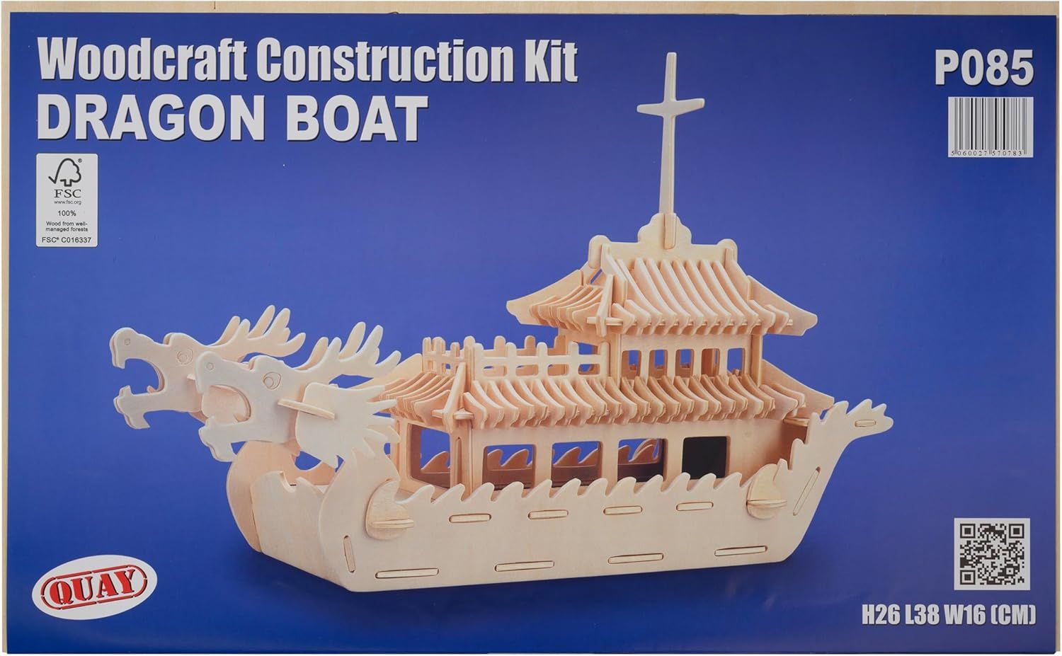 Quay Dragon Boat Wooden Model Kit | Hobbies