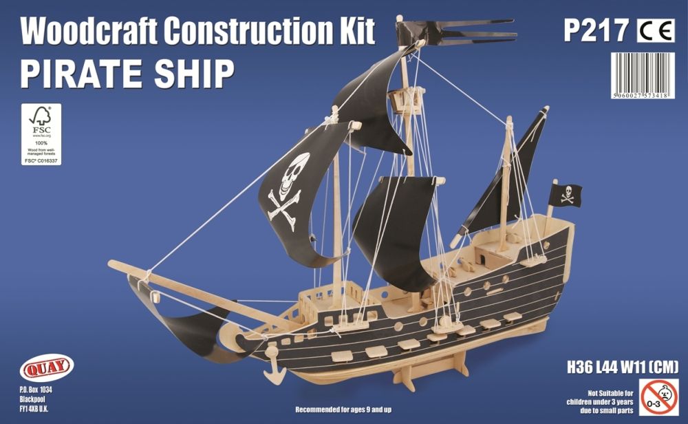 Quay Pirate Ship Wooden Model Kit | Hobbies