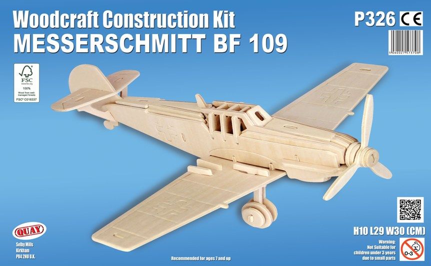 Quay Messerschmitt BF 109 Wooden Model Kit | Hobbies