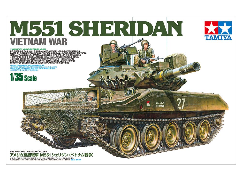 Tamiya 1/35 Scale M551 Vietnam Tank Model Kit | Hobbies