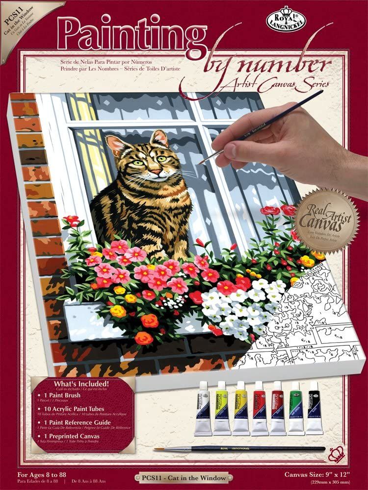Canvas Cat Painting Kit | Hobbies