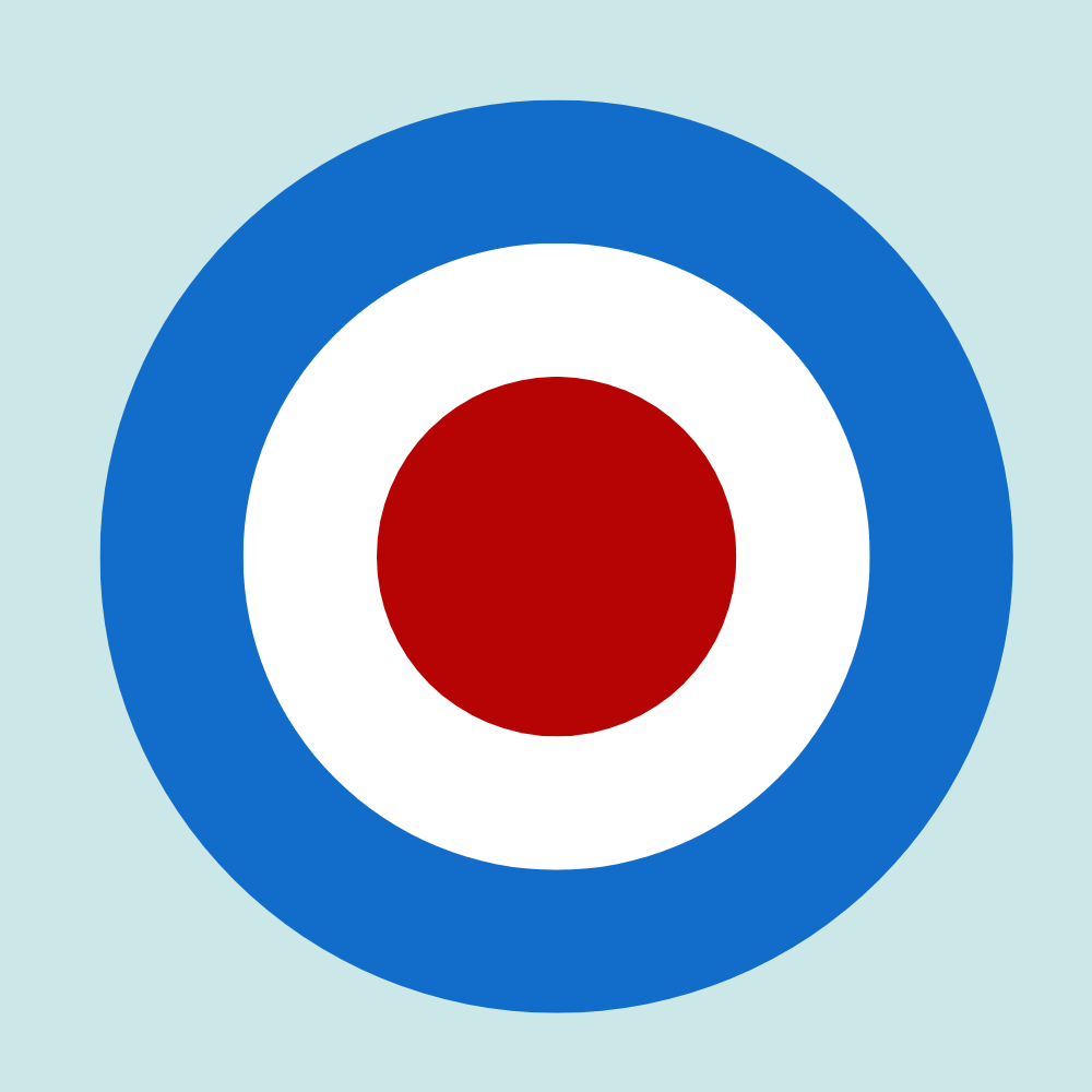 RAF Roundels (R,W and L B Type A) - 200mm Twin Pack | Hobbies
