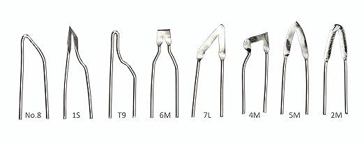 8 Piece Bird Carvers Fire Writer Tip Set | Hobbies