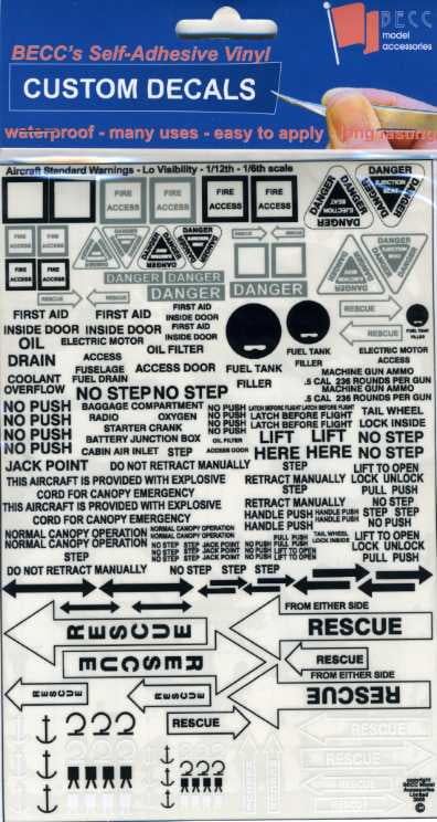 Standard Aircraft Warnings Low Vis | Hobbies