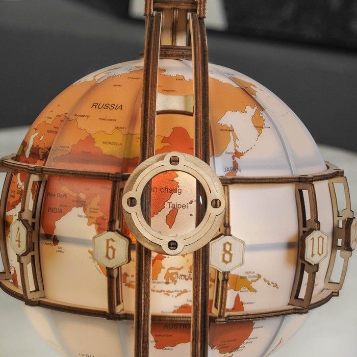ROKR Luminous Globe 3D Wooden Model Kit | Hobbies