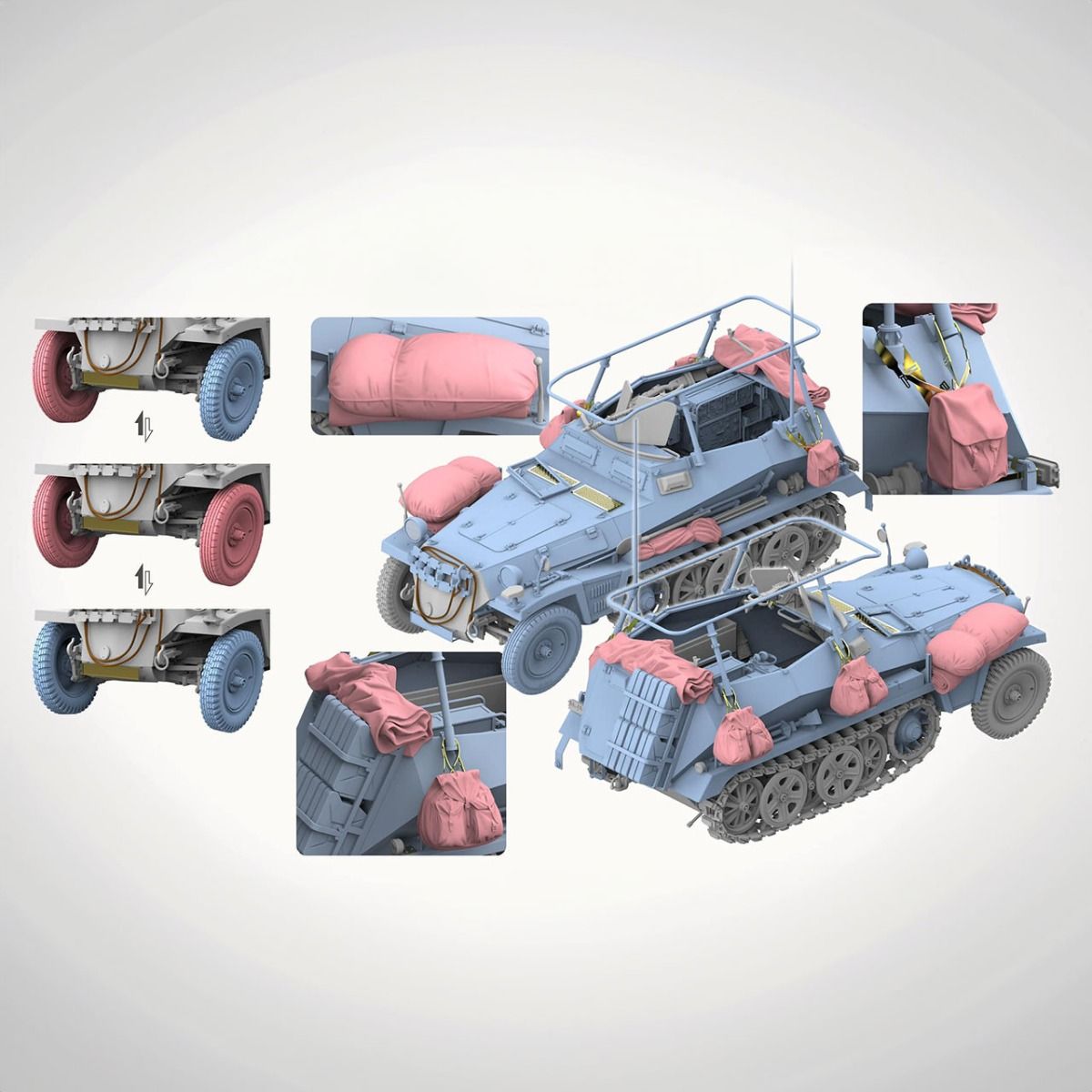 Takom 1/35 Scale German Army SdKfz 250/3 "Greif" Rommel's WWII Half ...