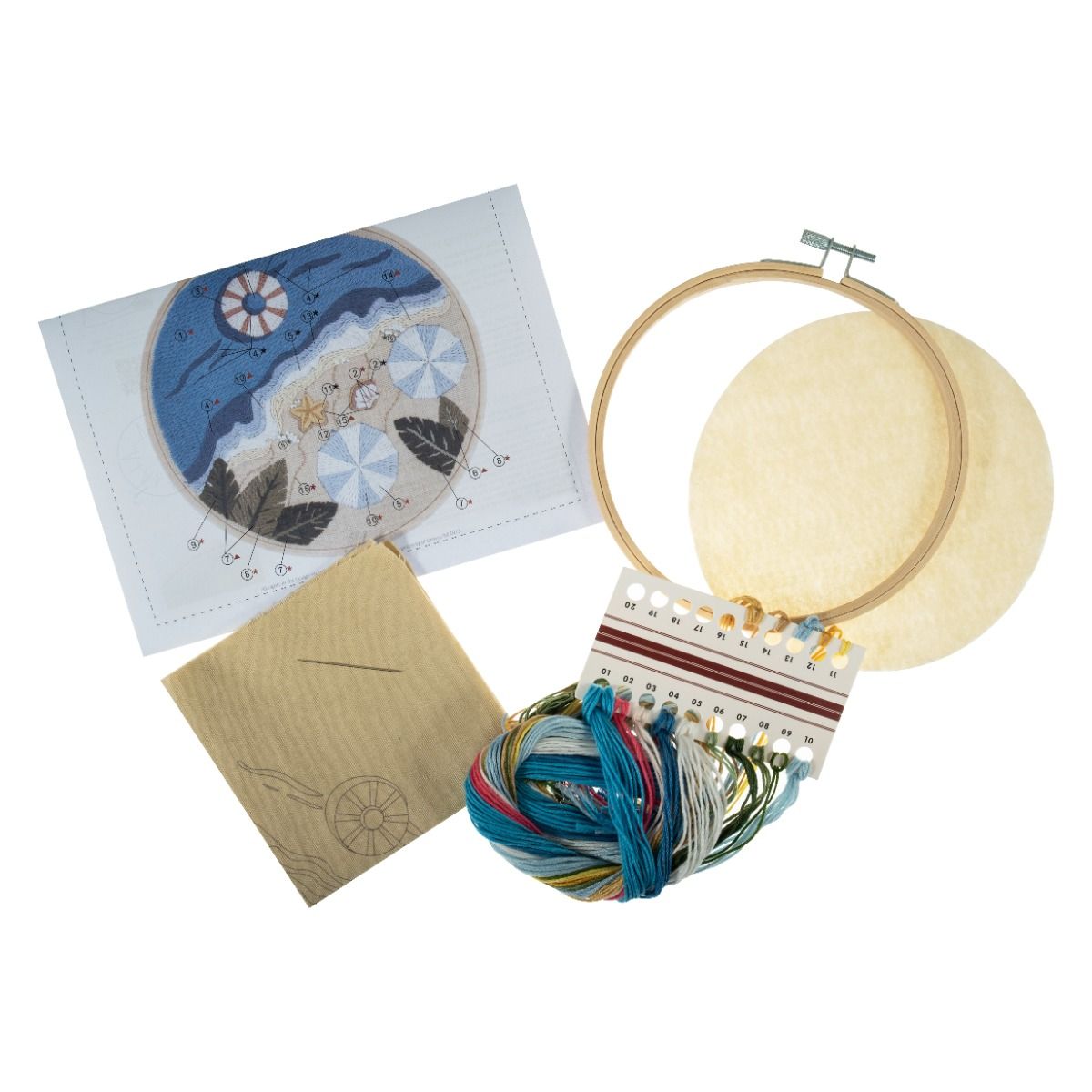 Trimits Beach Embroidery Hoop Kit | Hobbies