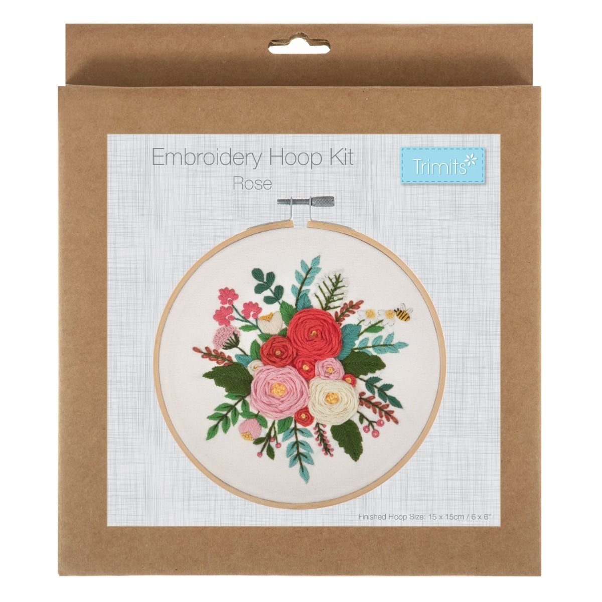 Trimits Rose Embroidery Hoop Kit | Hobbies
