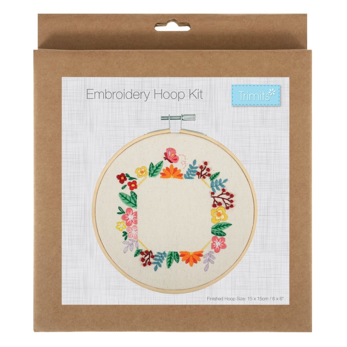 Trimits Floral Photo Frame Embroidery Hoop Kit | Hobbies