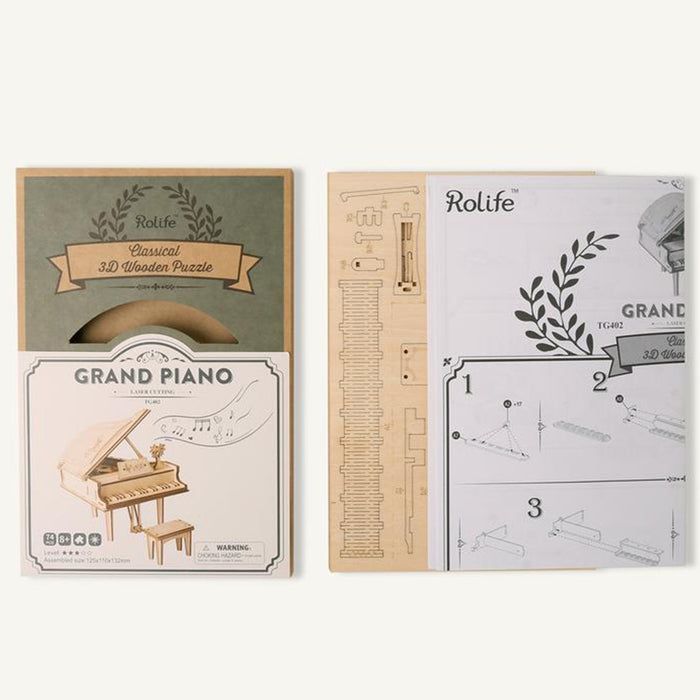 Rolife Grand Piano Wooden Model Kit | Hobbies