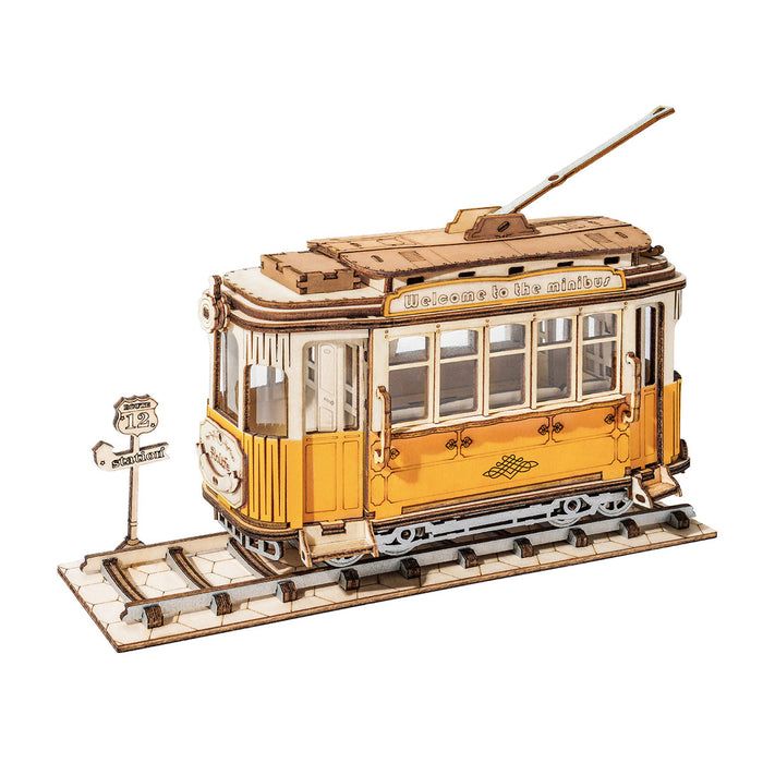 Rolife Retro Tramcar Wooden Model Kit | Hobbies