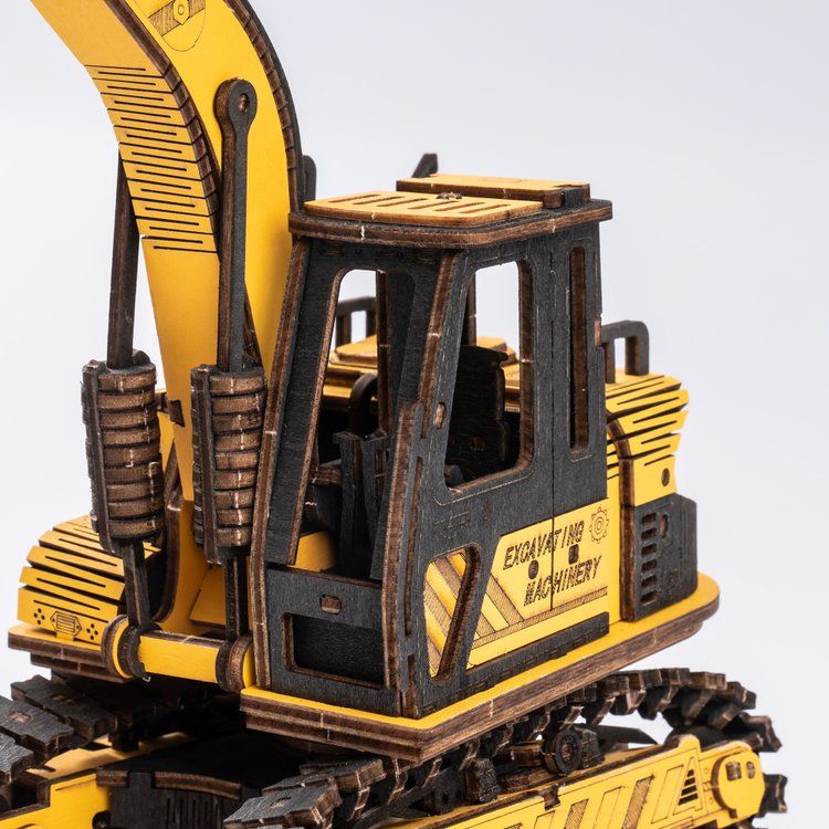 ROKR Excavator Wooden Model Kit | Hobbies