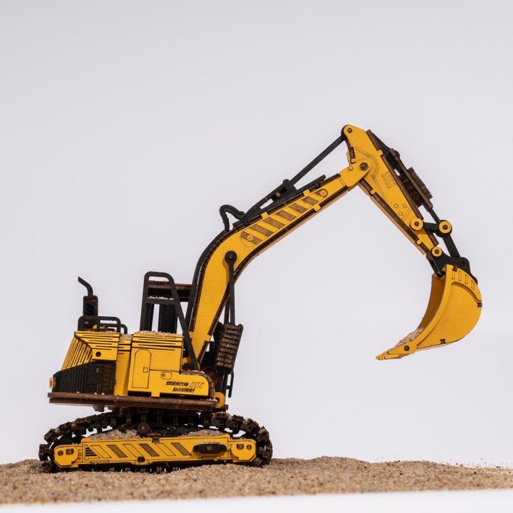 ROKR Excavator Wooden Model Kit | Hobbies