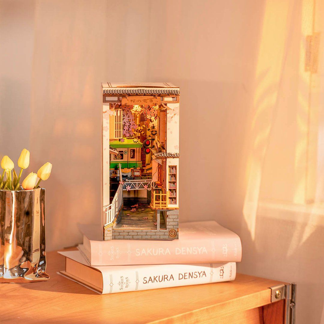 Rolife Sakura Densya 3D Wooden DIY Miniature House Book Nook | Hobbies