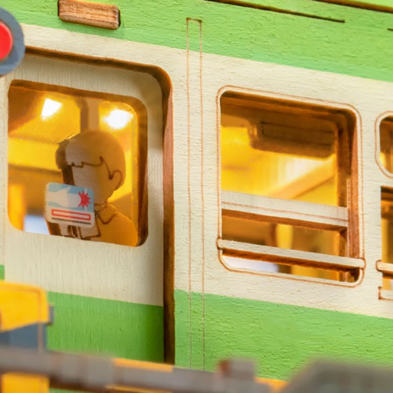 Rolife Sakura Journey Tram Wooden Model Kit | Hobbies