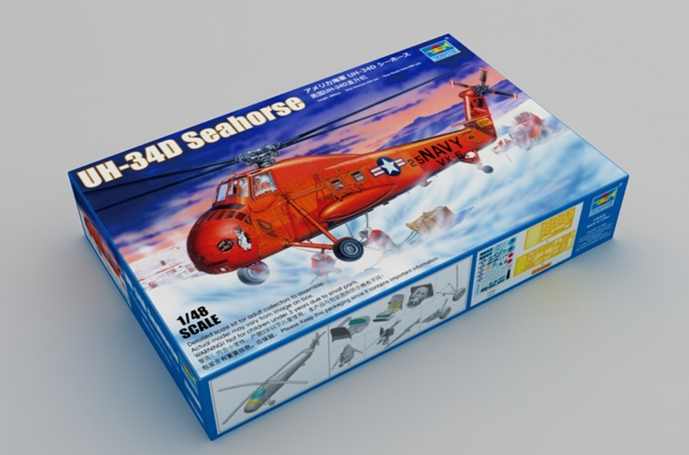 Trumpeter 1/48 Scale UH-34D Seahorse Helicopter Model Kit | Hobbies