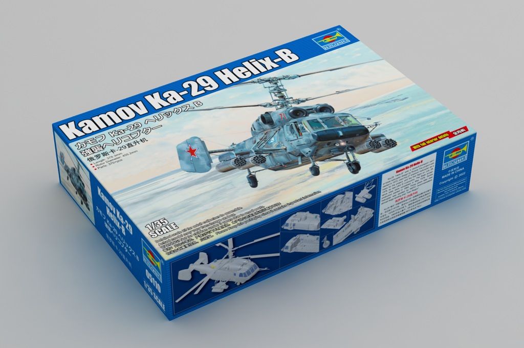 Trumpeter 1/35 Scale Soviet Helicopter Kamov Ka-29 Helix-B Model Kit ...