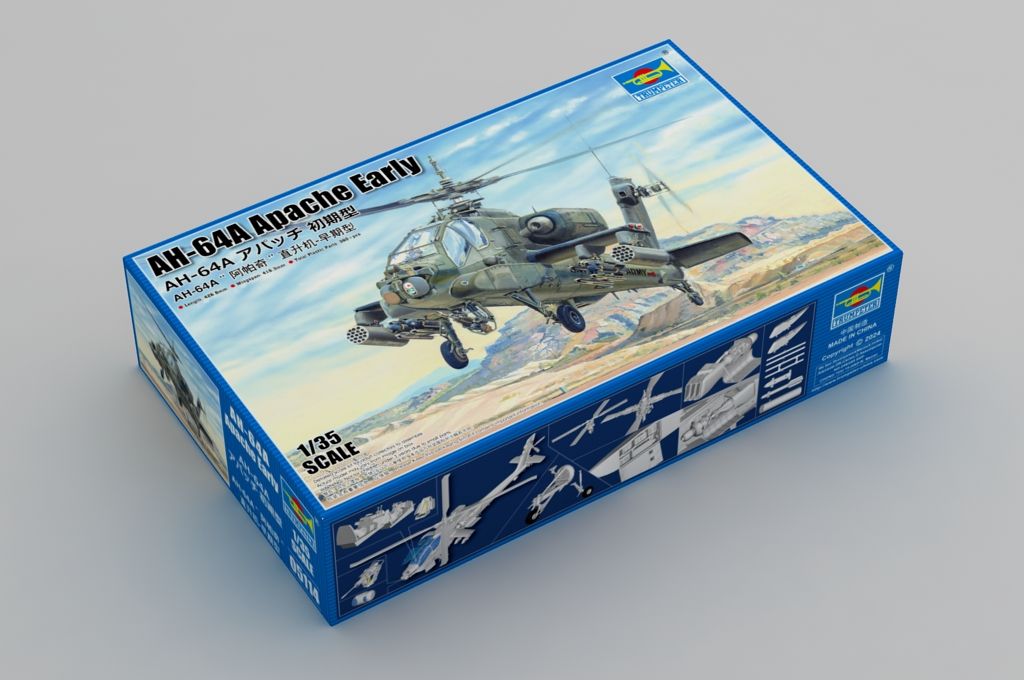 Trumpeter 1/35 Scale US AH-64A Apache Early Model Kit | Hobbies