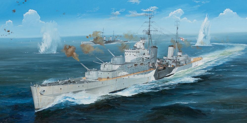 Trumpeter 1/350 Scale Royal Navy HMS Argonaut Dido-Class Light Cruiser ...