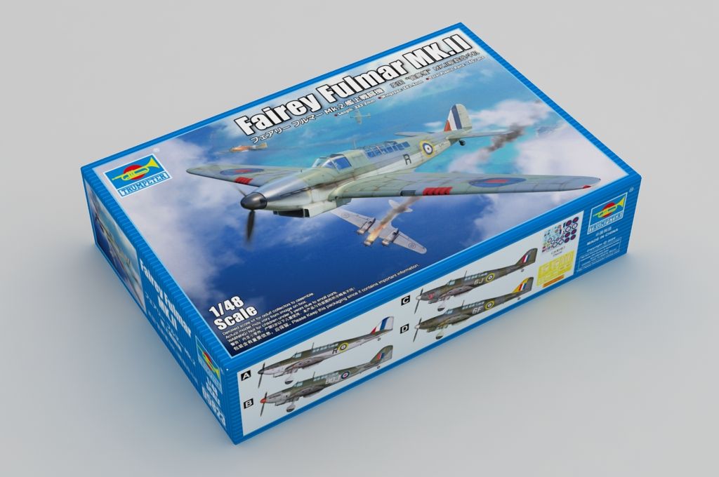 Trumpeter 1/48 Scale Royal Navy Fairey Fulmar Mk II, WWII c.1942 Model ...