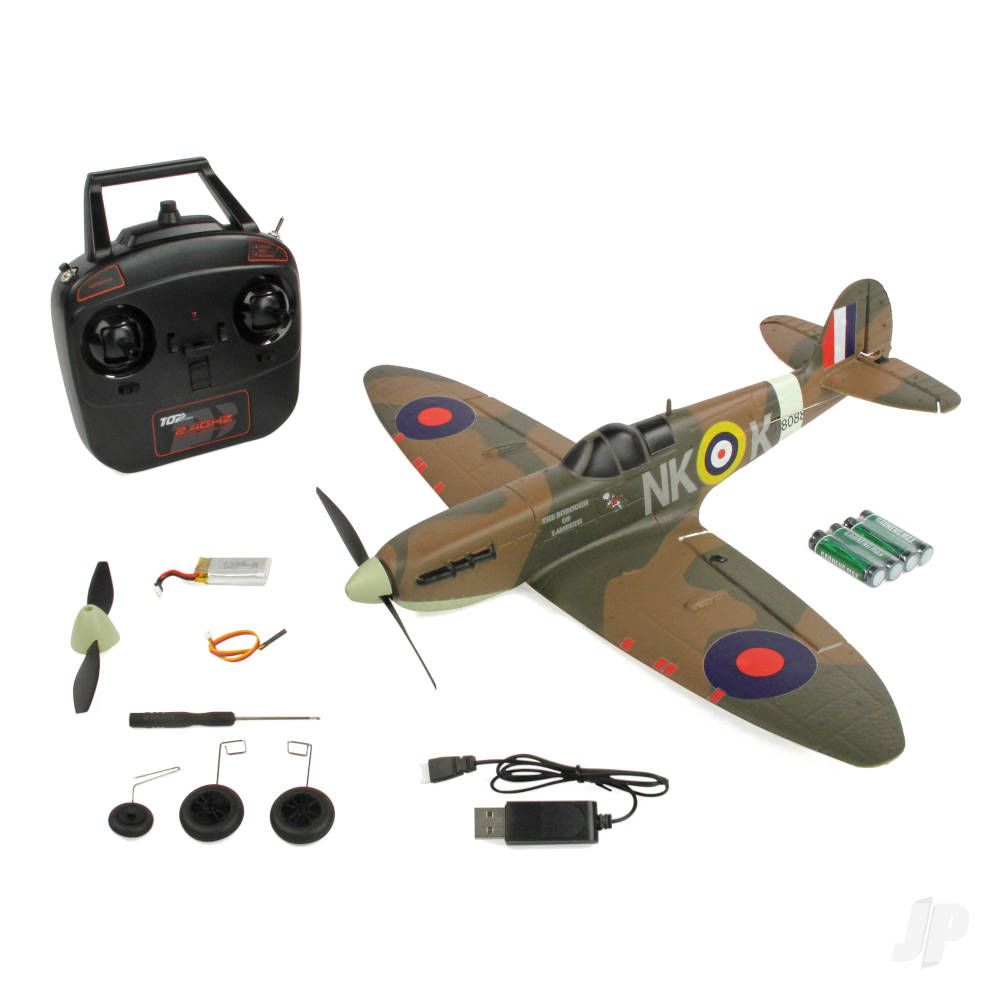Top RC Mini Spitfire Ready to Fly 450 (Mode 2) Radio Controlled ...