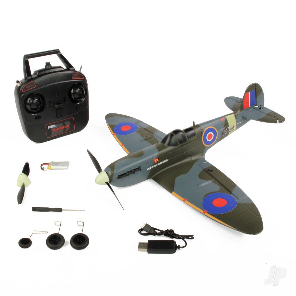 Top RC Spitfire Ready to Fly 450 (Mode 2) Radio Controlled Aircraft ...